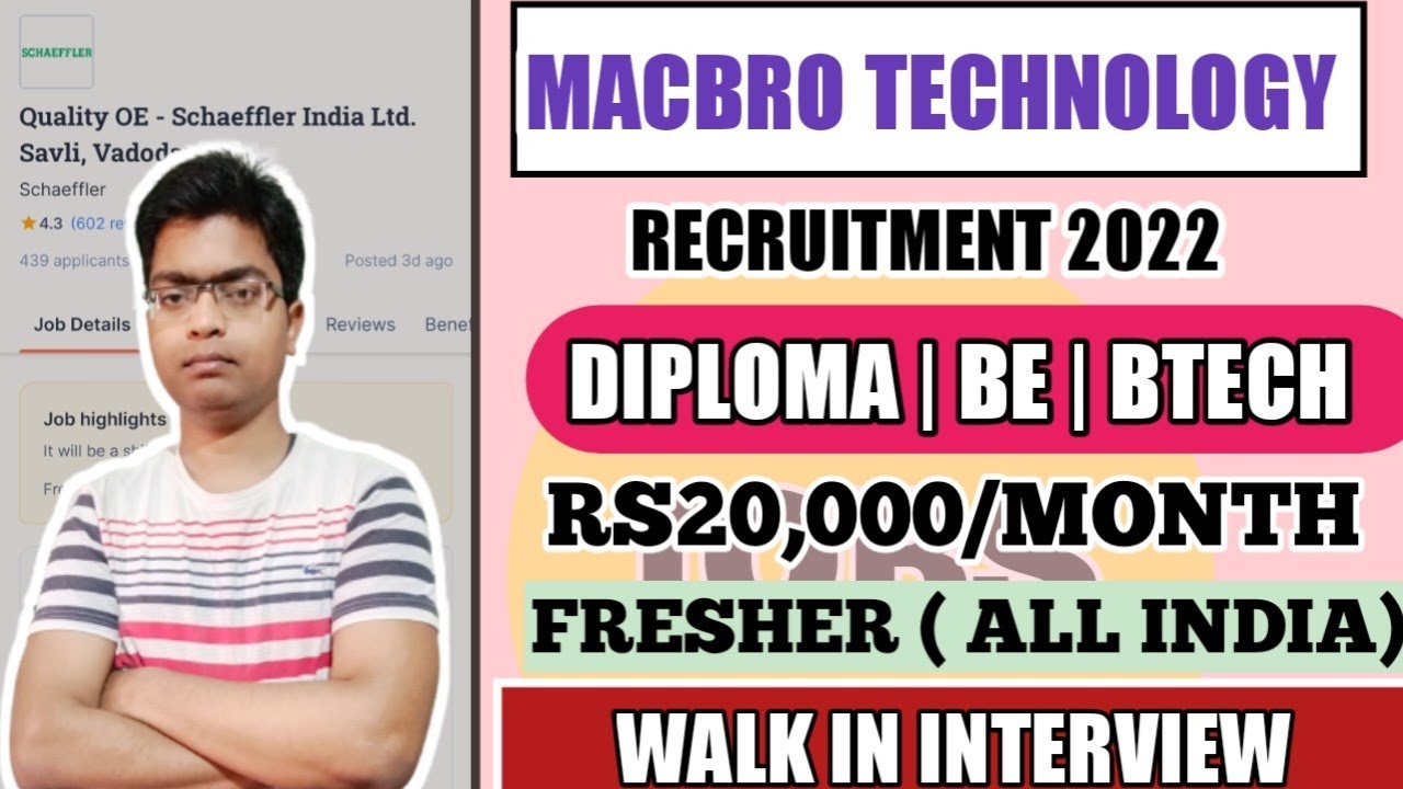 Urgent walk in interview macbro technology india pvt ltd engineer ...