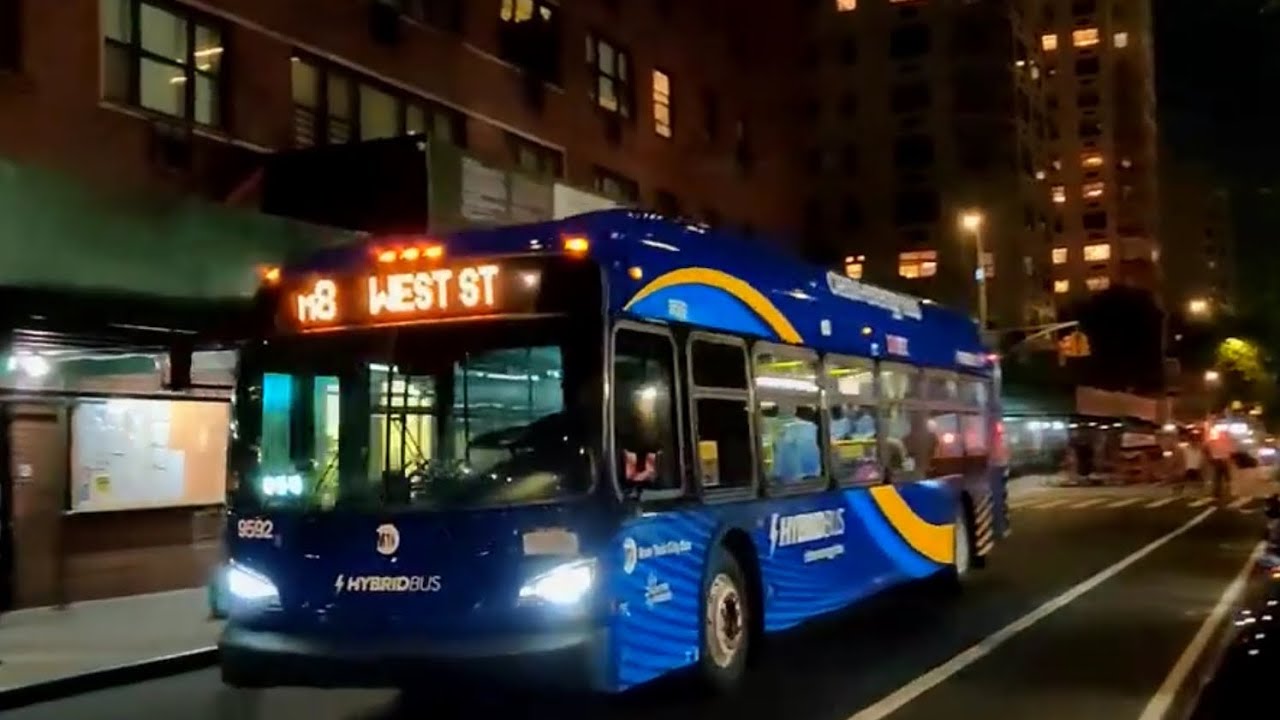 NYCT MTA: M8 Bus announcements to West Street Crosstown - YouTube