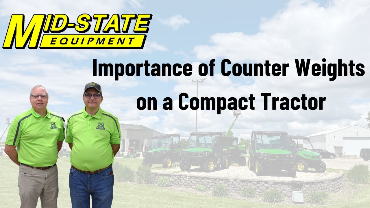 Importance of Counter Weight on a Compact Tractor - YouTube