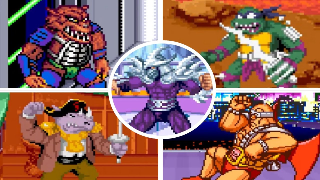 Teenage Mutant Ninja Turtles In Time (SNES) - All Bosses + Cutscenes ...