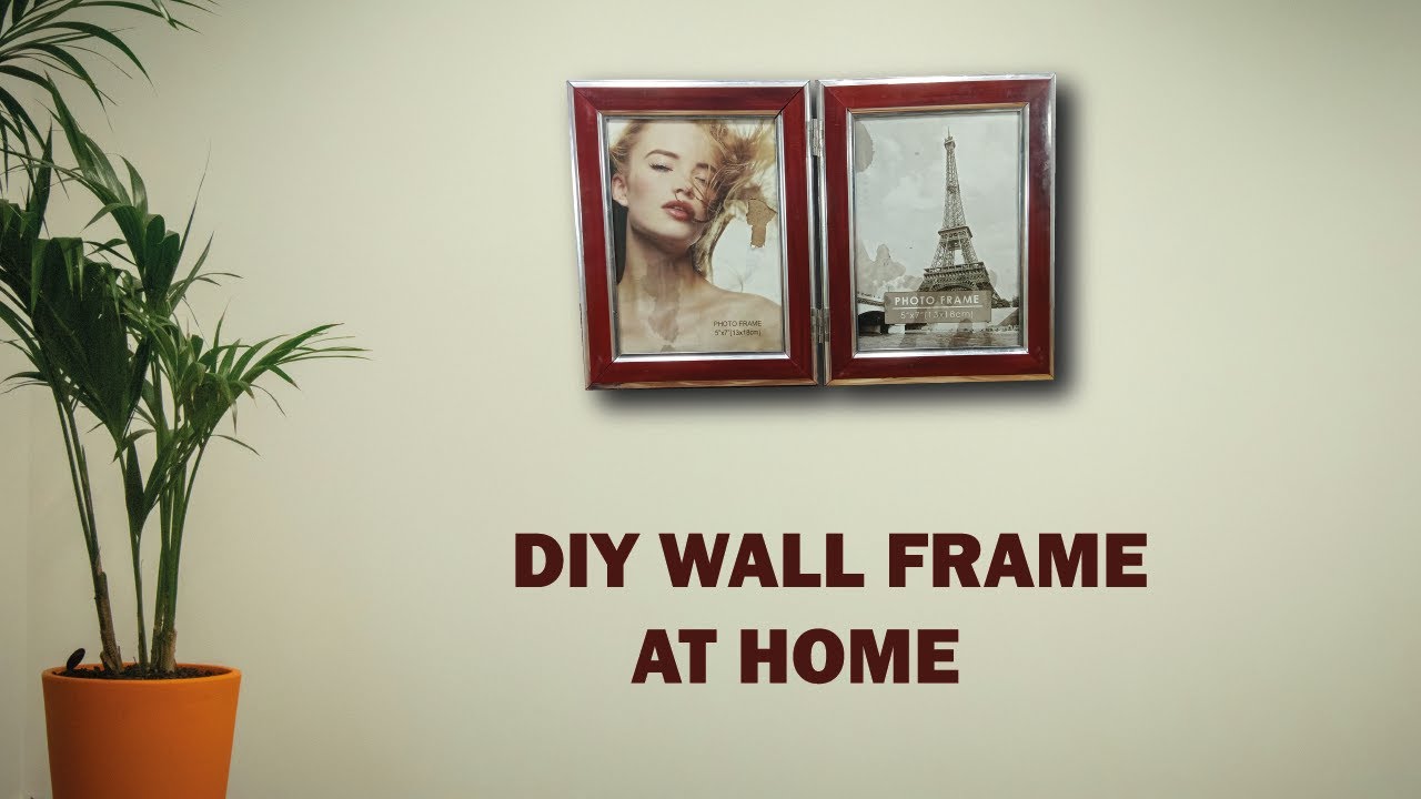 DIY beautiful wall frame,decoration piece,photo frame at home - YouTube