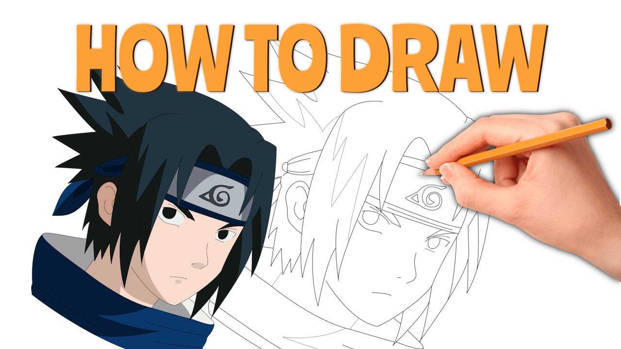 How to draw SASUKE UCHIHA from NARUTO anime - Steb By Step Tutorial how ...