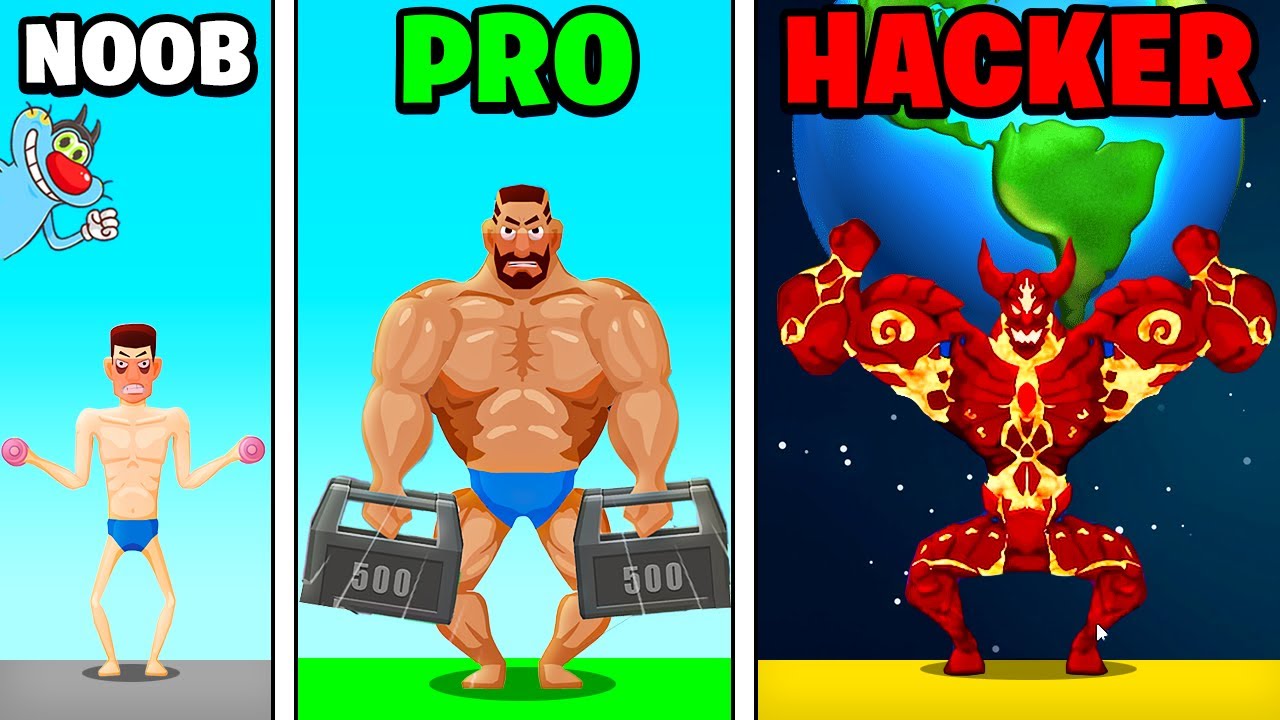 NOOB vs PRO vs HACKER | Tough Man | With Oggy And Jack | Rock Indian ...