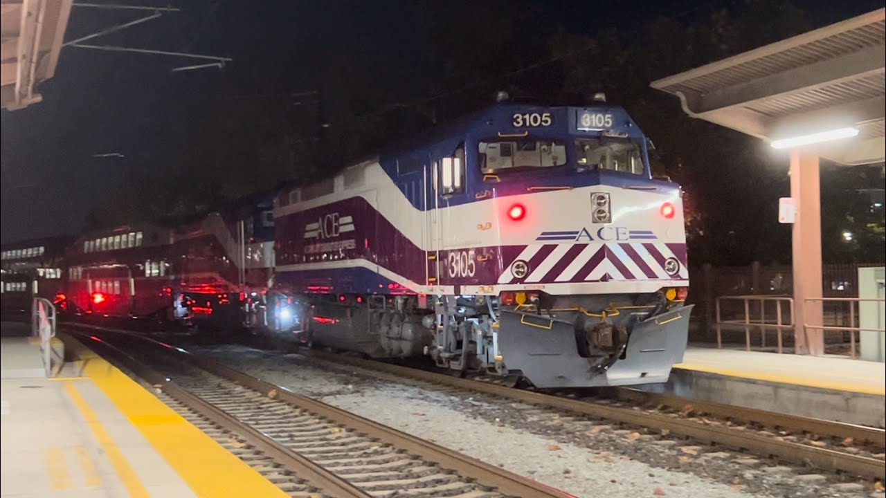 [Doubleheader] ACE 10 Train with F40PH-3Cs 3103 & 3105 Departing at San ...