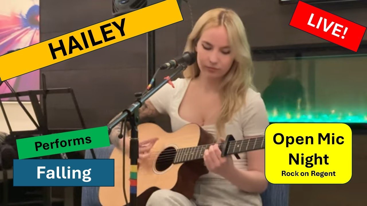 Hailey Performs Fallin Live at Open Mic Night - YouTube