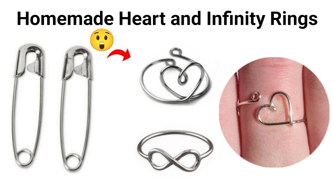 DIY Homemade cute love rings 🥰😍/how to make rings at home/homemade ring ...