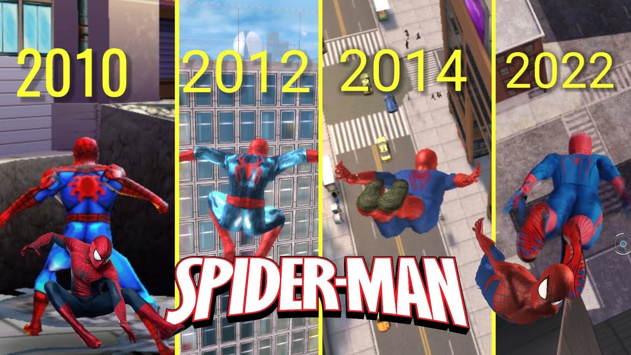 Evolution Of Spider-Man In Mobile Games (Android Game Play) 2009-2022 ...