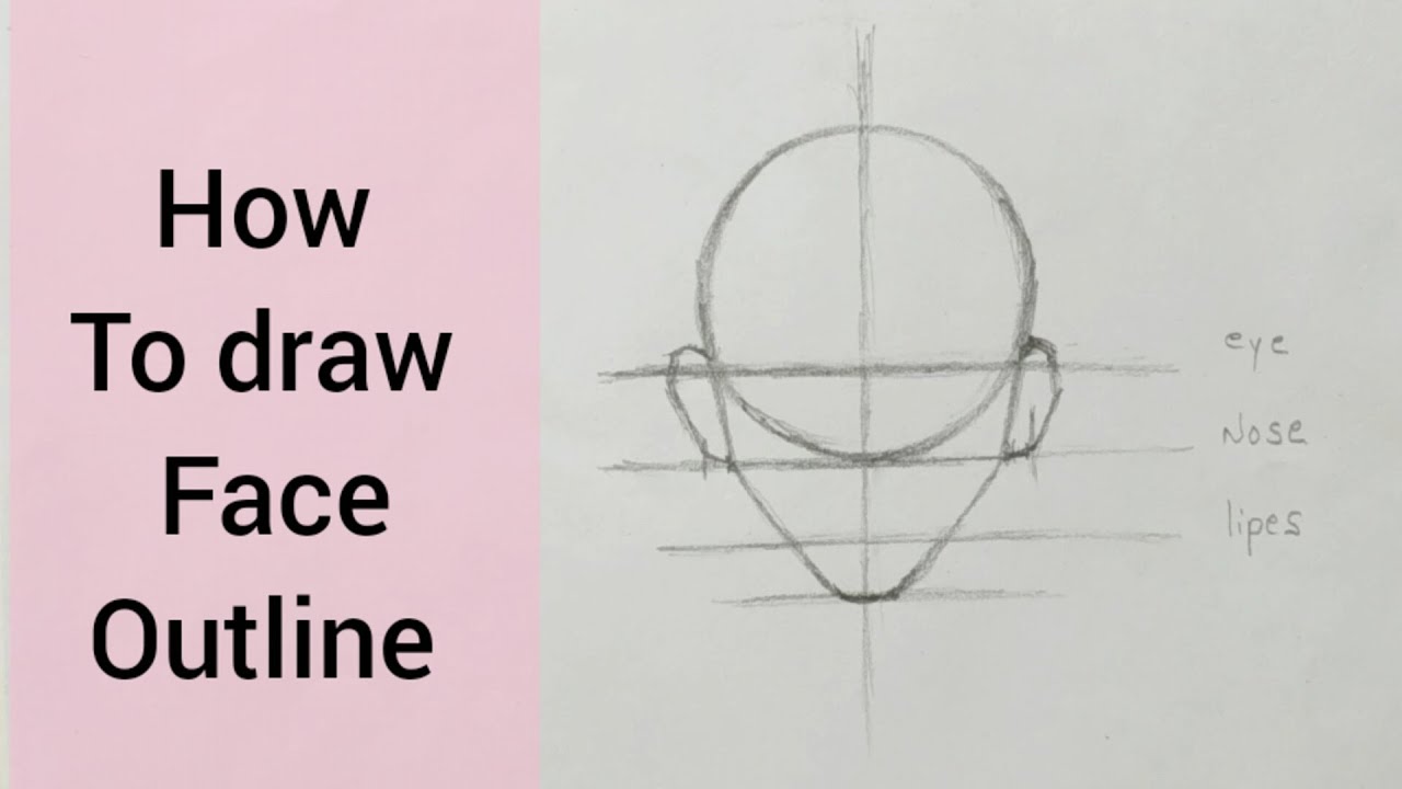 How to draw Face outline Step by step ( part 1 ) - YouTube