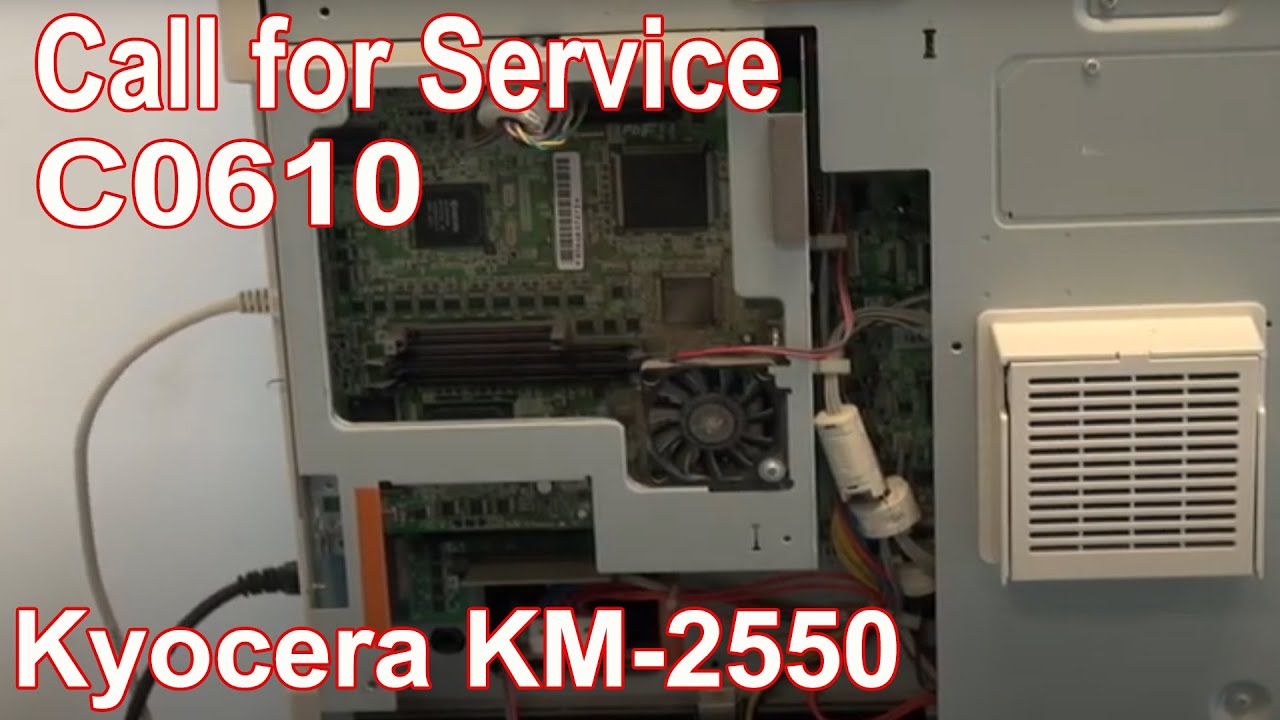 Call for Service C0610 | Kyocera KM-2550 - YouTube