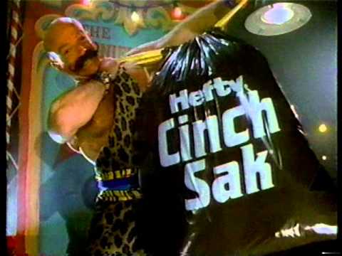 Hefty Cinch Sak Commercial (1988) - YouTube