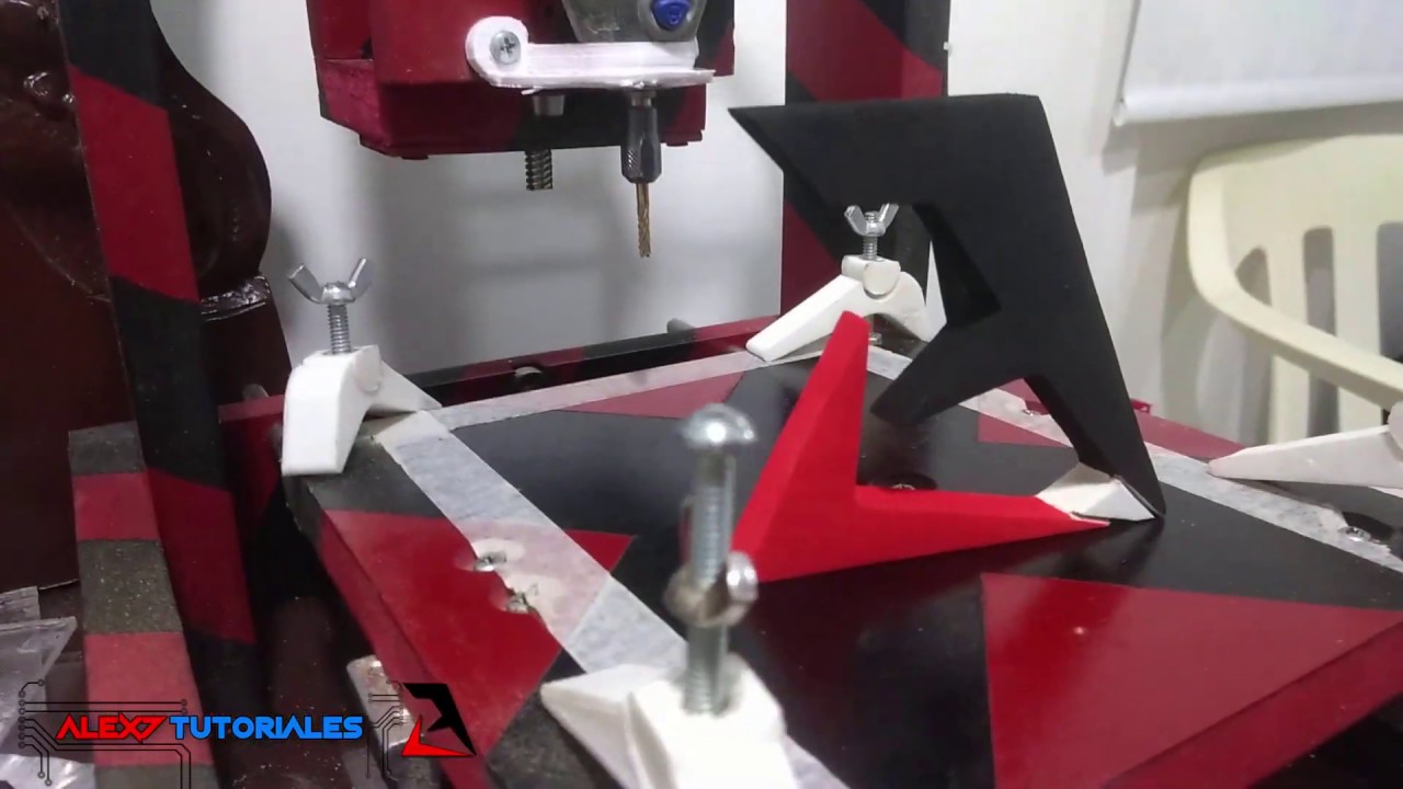 Corte en 3D con CNC en Madera MDF (Logo Alex7 Tutoriales) - YouTube