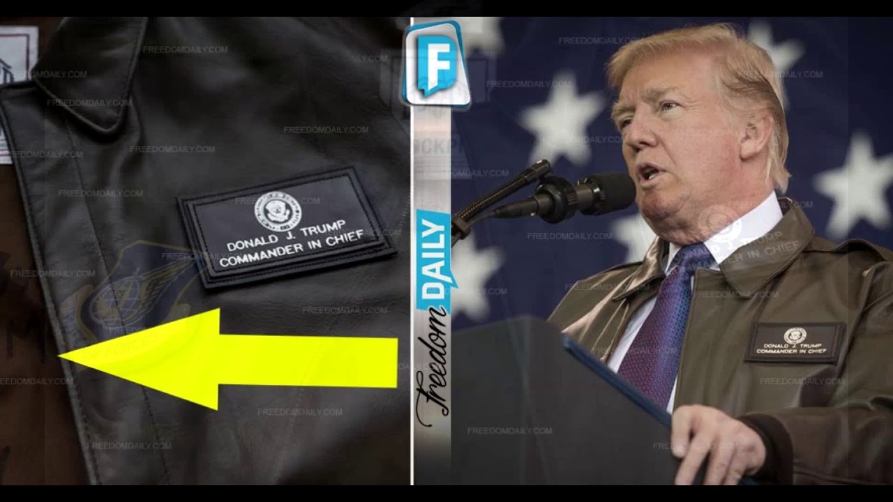 Trump Shocked At Secret Message Written Inside His Flight Jacket He Got ...