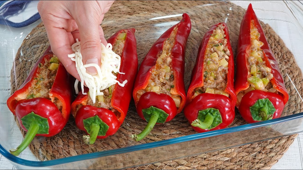 Stuffed peppers with an amazing filling! A Savoury Delight! - YouTube