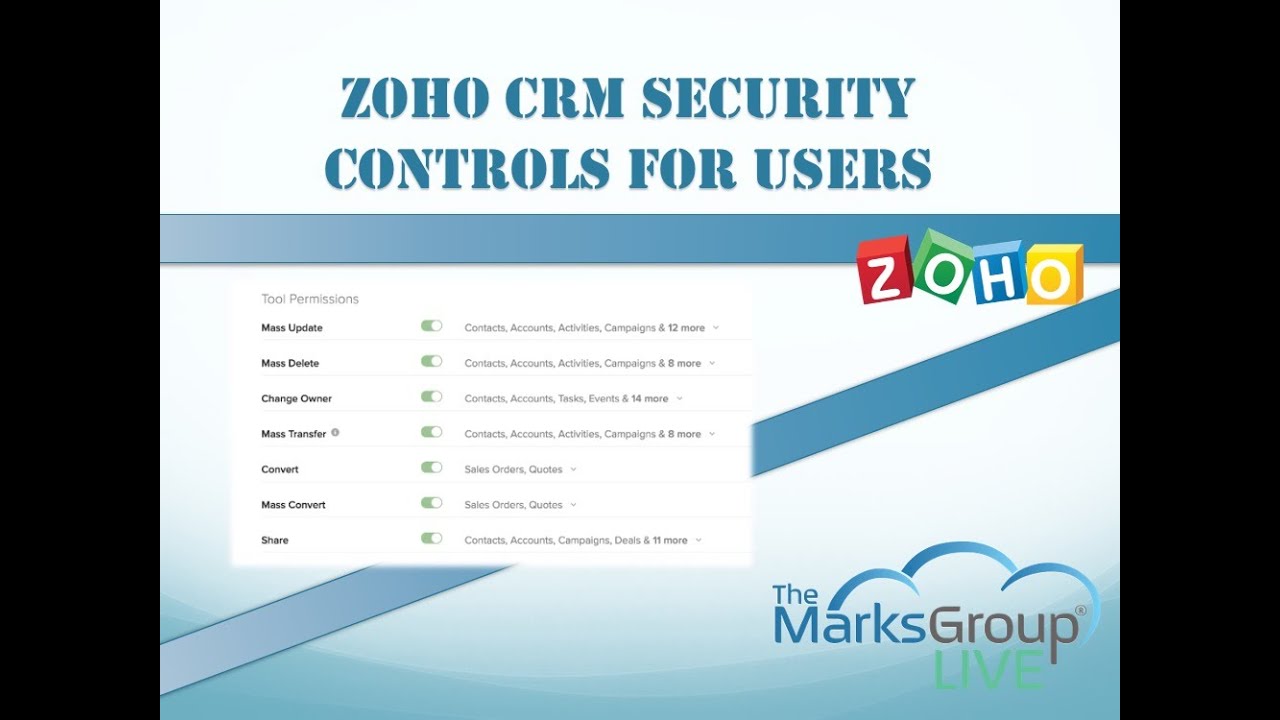 Zoho CRM Security Controls: Managing Your Users - YouTube