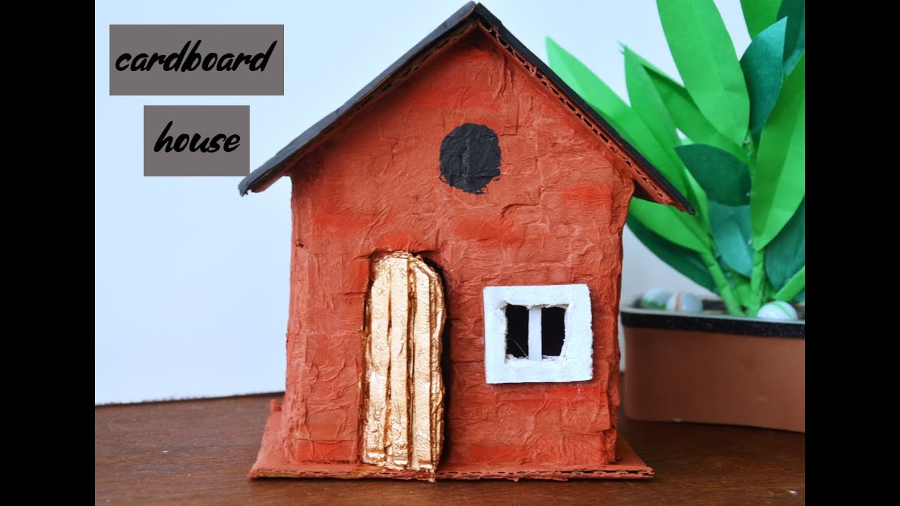 How to make cardboard house | cardboard house making | cardboard crafts ...