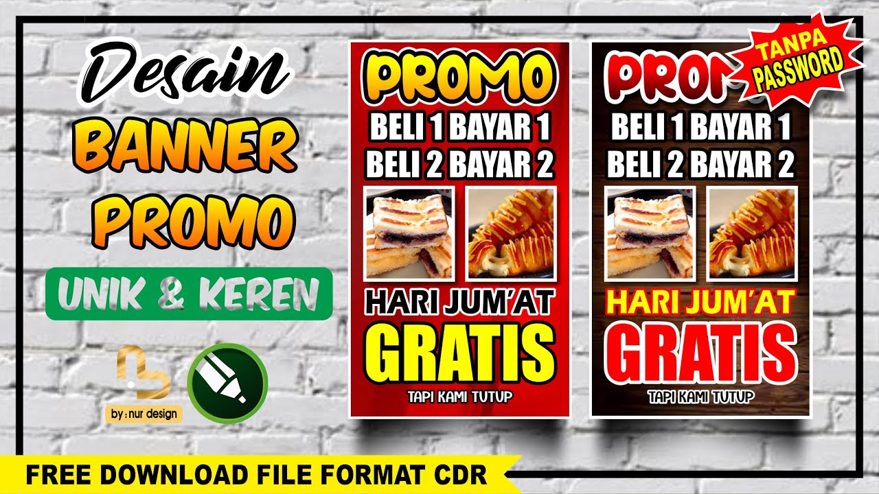 Desain Banner Unik & Keren | Free CDR (Tanpa Password) - YouTube