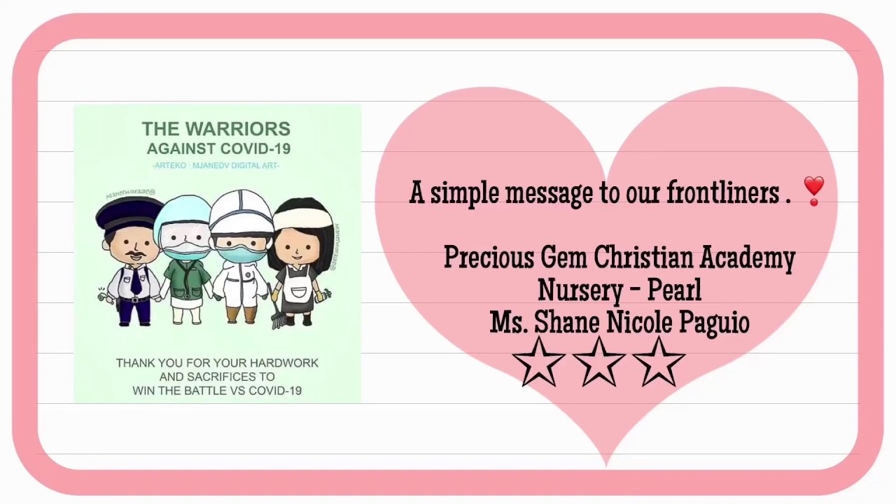 A simple message to our frontliner. ️ - YouTube