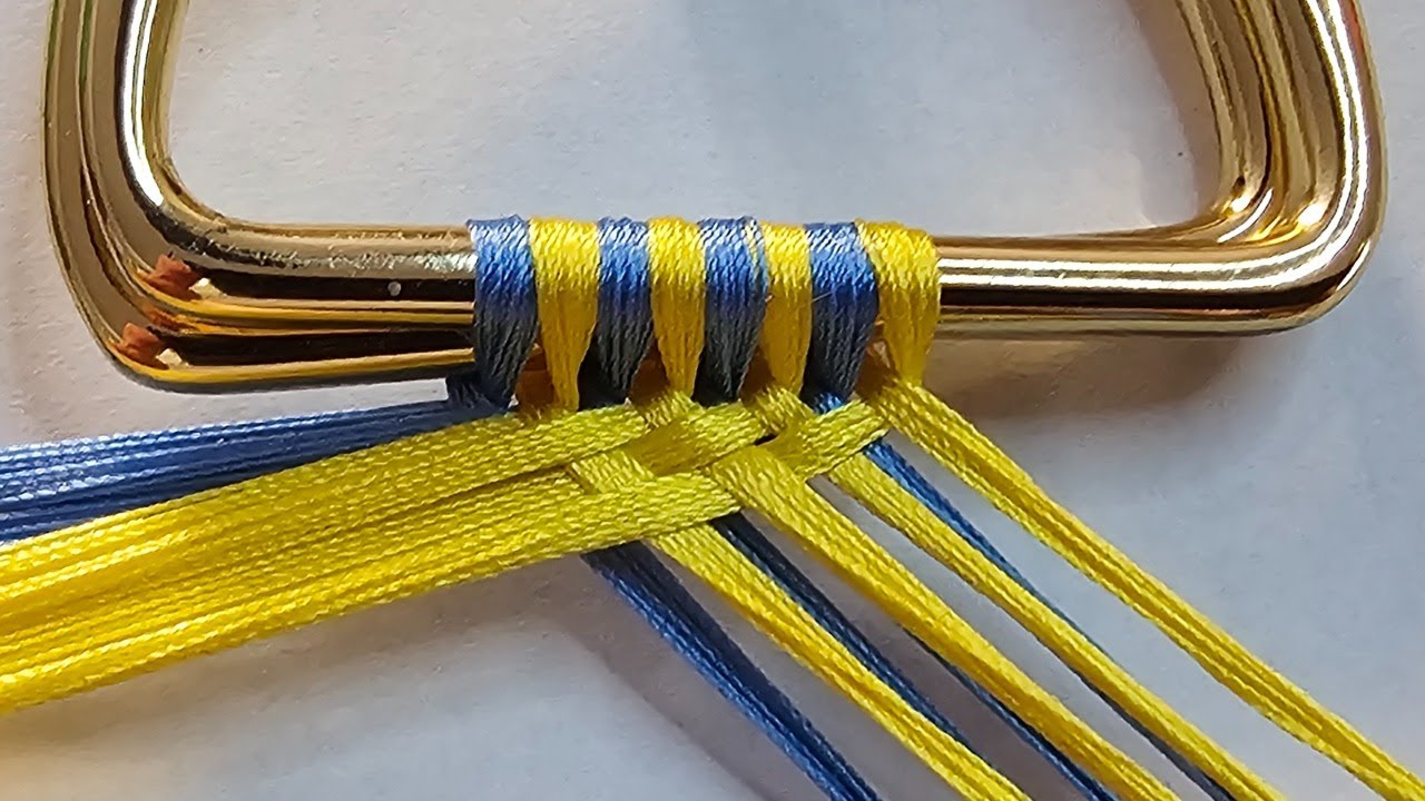 Kumihimo - Takadai Setup Stream - 20 - Gold and Lapis - YouTube