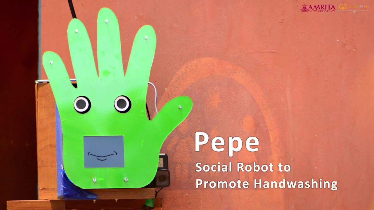 Pepe: A Social Robot that Teaches Hygiene Skills - YouTube