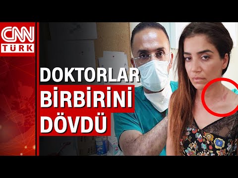 Kadın doktor ve erkek doktor arasında tekme tokat kavga!