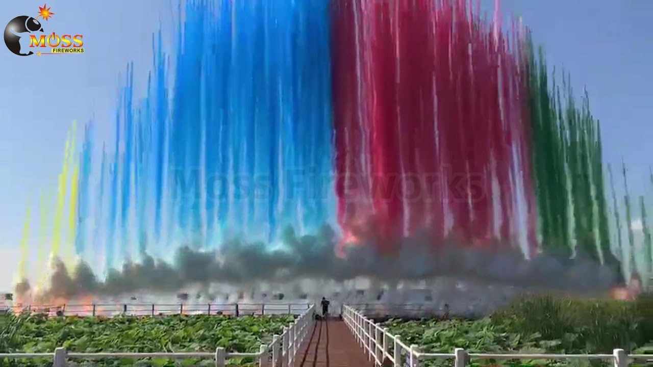 Colorful Smoke Daytime Fireworks New Year - YouTube
