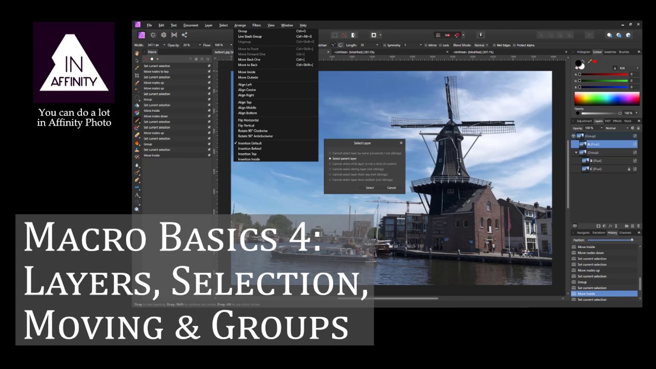 Macro Basics 4: Layers, Selection (of layers), Moving layers and Groups ...