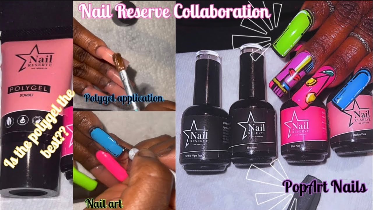 Nail Reserve Polygel|Neon Pop Art Nails ! Let’s talk YouTube Experience ...