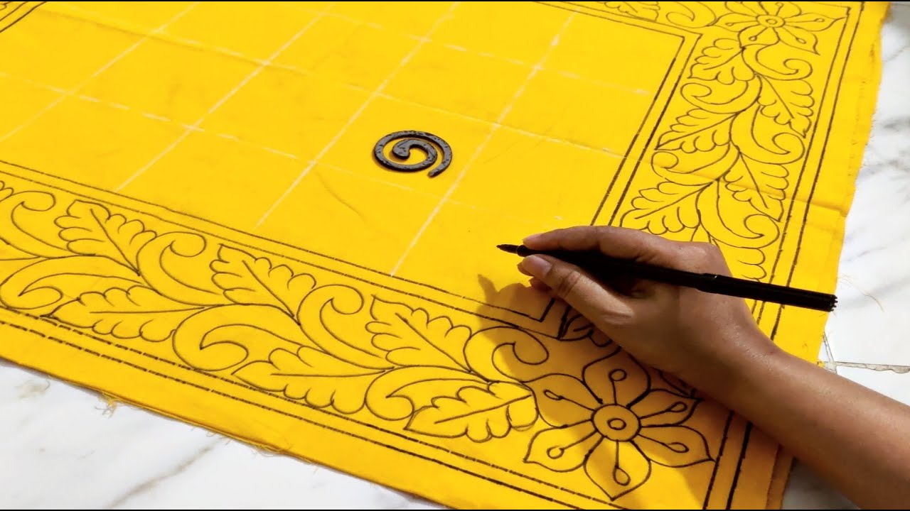 বড় নকশি কাথা আকার ডিজাইন/nokshi kathar design/নকশী কাথার ডিজাইন আকাঁ ...