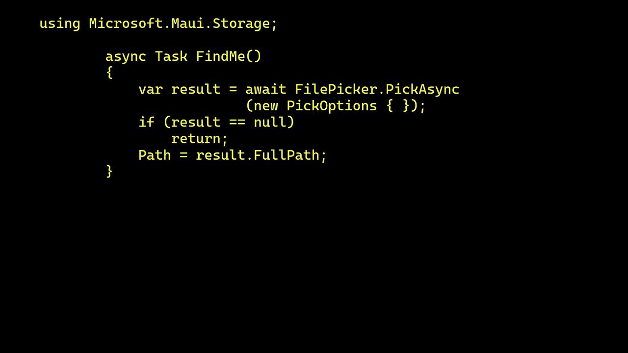 MAUI Blazor Hybrid App C# File Picker Browse Menu in 4 Lines - YouTube