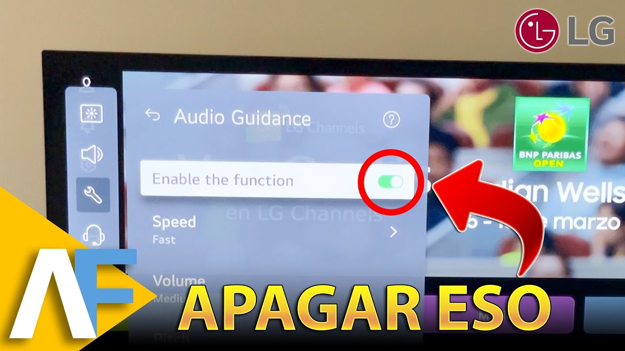¿Como APAGAR el Audio Guide en Televisor LG con Web OS? - YouTube