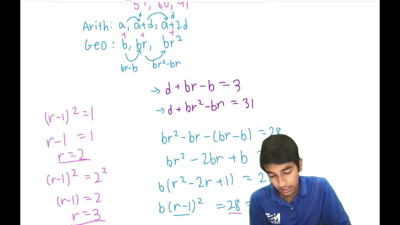 2022 AMC 10A #20 Using Arithmetic and Geometric Sequences - YouTube