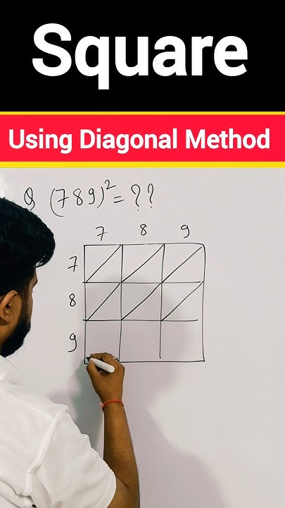 Square Using Diagonal Method | Find square of any number using Diagonal Method | #shorts #maths ...