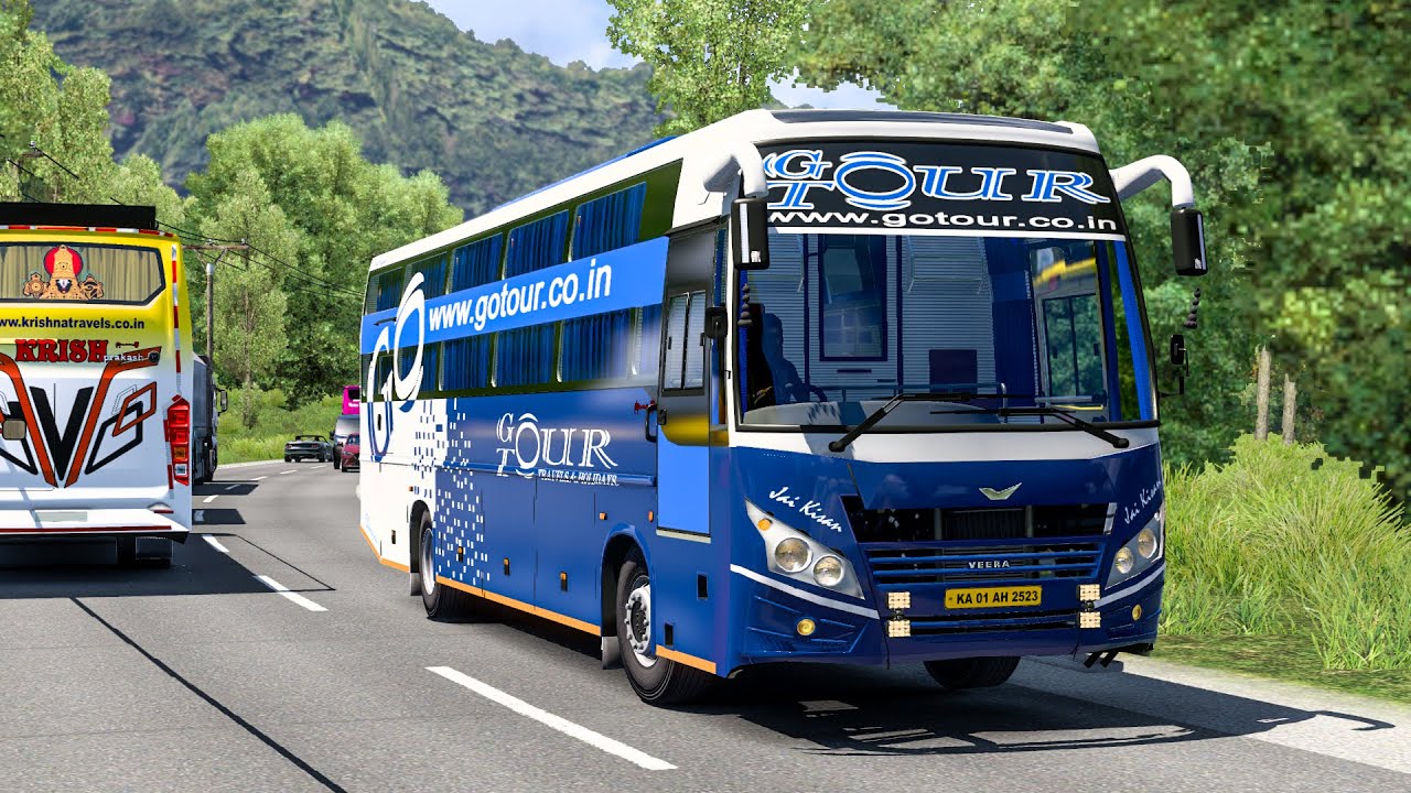 Bharat Benz- Veera V7 Bus Driving | Driver Frustrated Because of Big ...