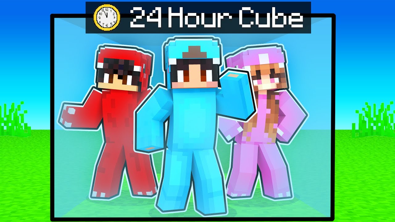 Locking Friends in a 24 HOUR CUBE in Minecraft! - YouTube