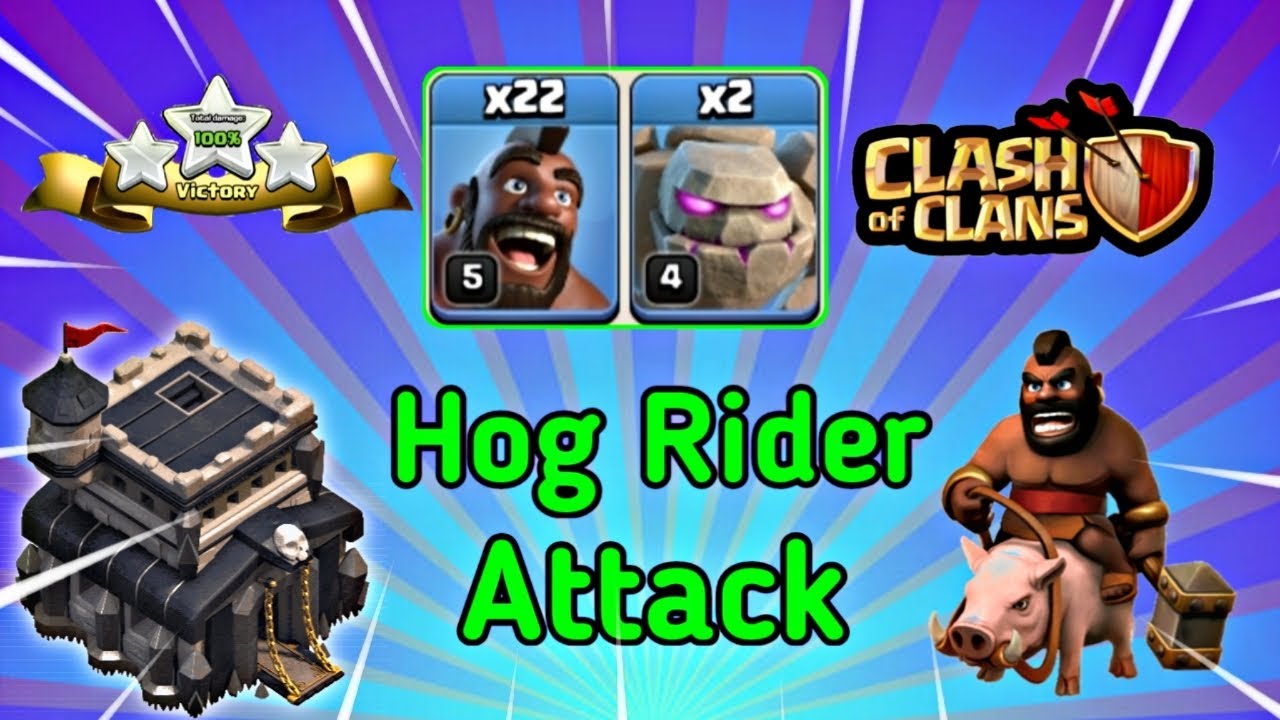 Th 9 Hog Raider Bast Attack Strategy - YouTube