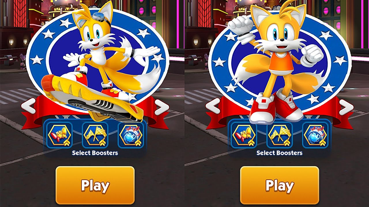 Sonic Prime Dash - Sonic Tails Raider Outfit vs Olympic Tails | All ...