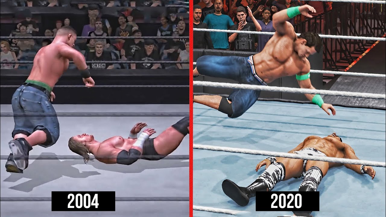WWE 2K20 The Evolution Of Five Knuckle Shuffle! WWE Games - YouTube