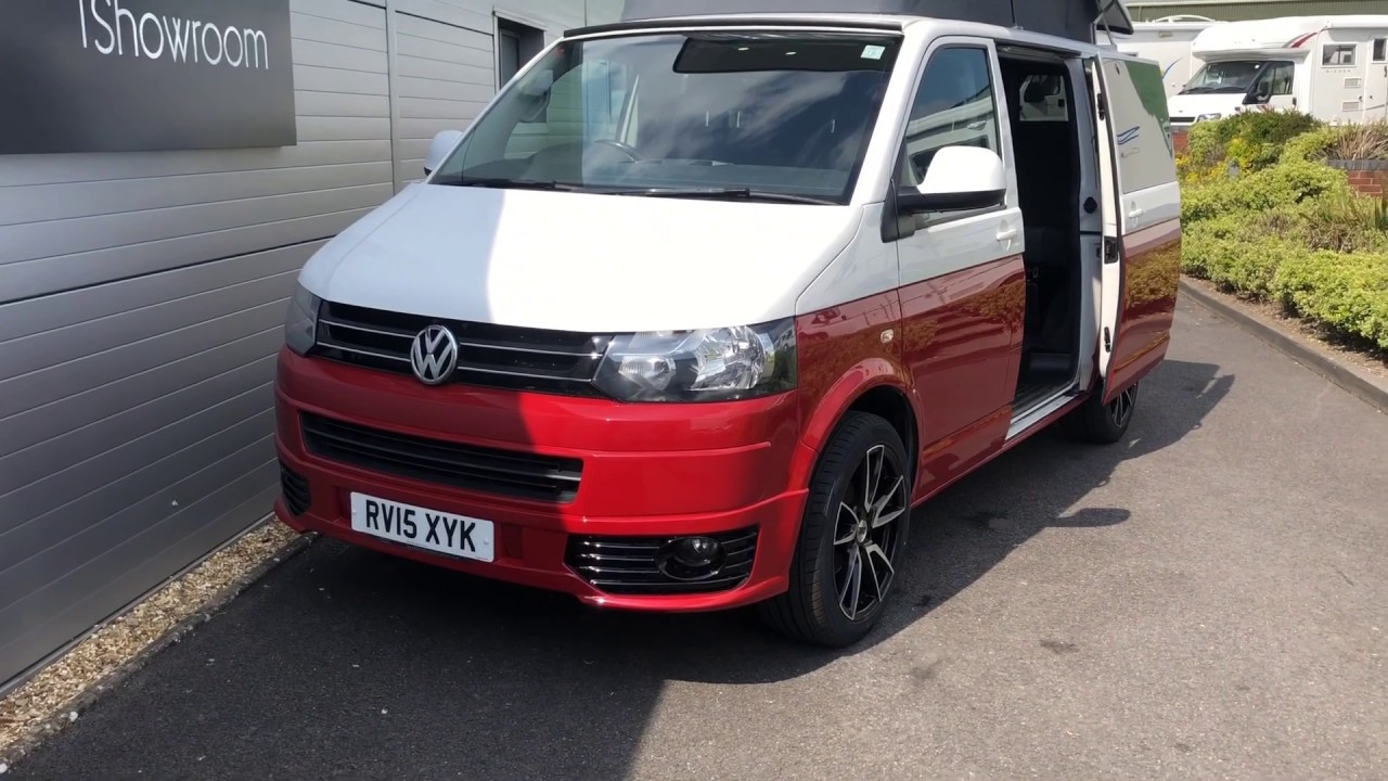 2015 Volkswagen Transporter Camper | Cherry Red x Candy White - YouTube