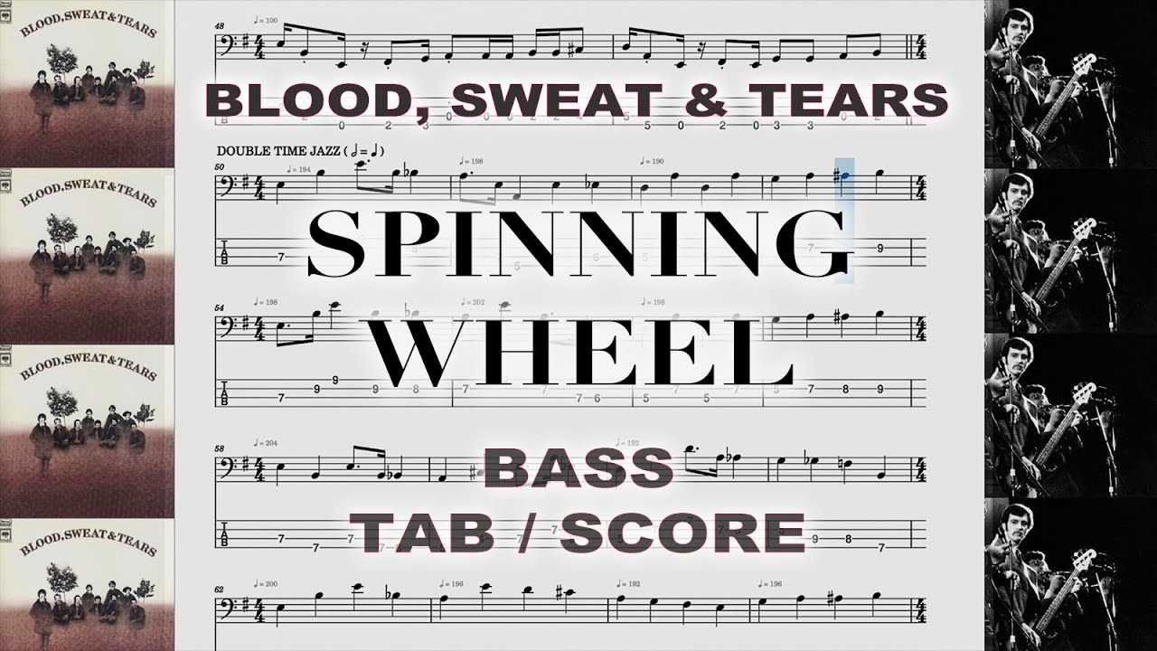 BLOOD, SWEAT & TEARS - Spinning Wheel - JIM FIELDER [Only Bass TAB ...