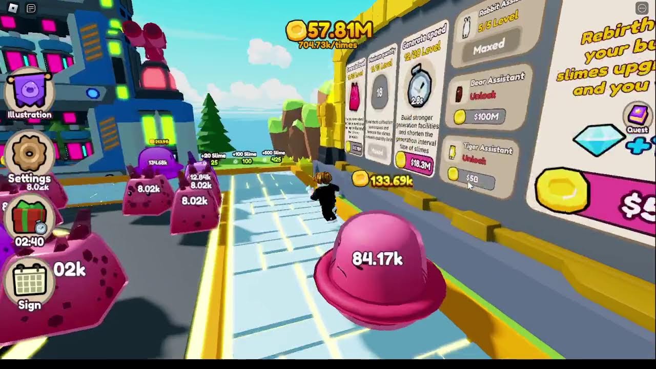 Merging slimes to get the best slime|Merge Slime Simulator Roblox - YouTube