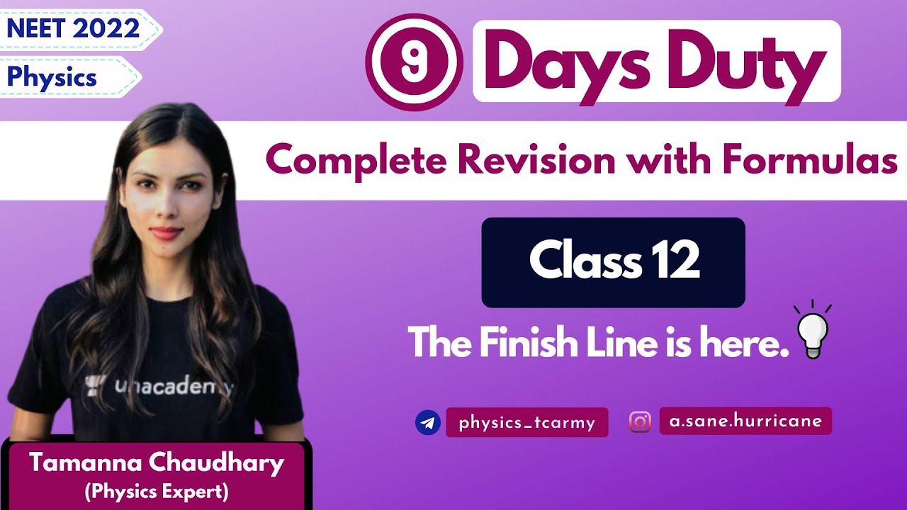 One Shot Revision with all Formulas - Class 12th Physics | Formula ...