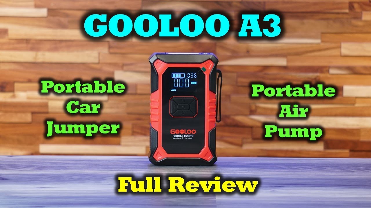 GOOLOO A3 - Portable Car Jumper & Air Pump - Awesome! - YouTube