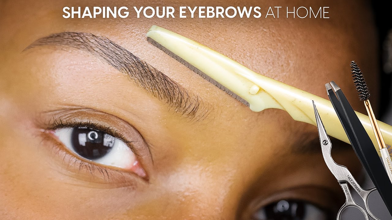 brows for beginners | trimming your eyebrows at home! - YouTube