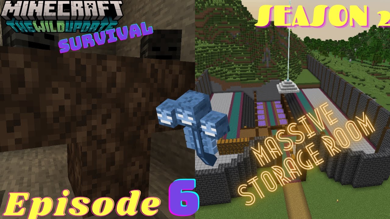 Minecraft Survival:EP 6 Massive Storage Room design custom !!! - YouTube