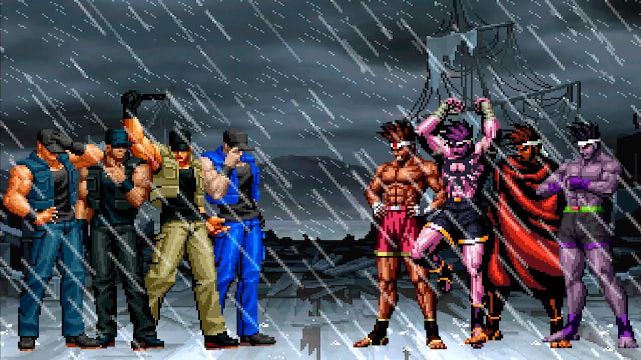 [KOF Mugen] Joe Higashi Team vs Clark Still Team - YouTube