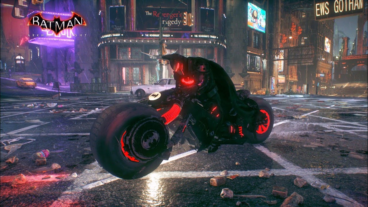 New BAT BIKE [Mod for Batmobile] Gameplay in Batman Arkham Knight - YouTube