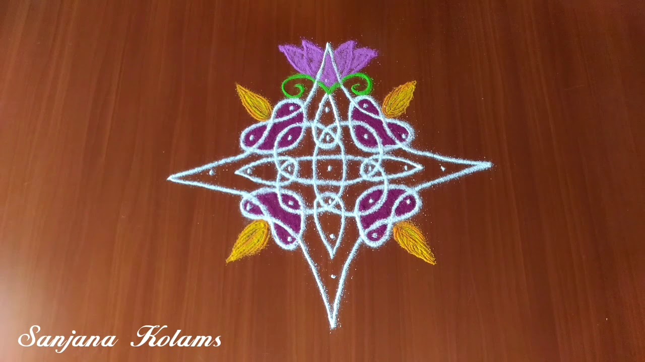 79. Very Easy And Very Simple Kambi Kolam. - YouTube
