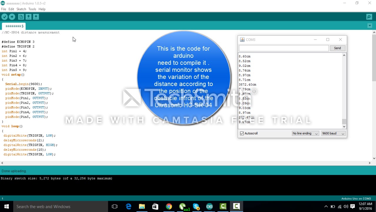Arduino Ultrasonic Sensor HC-SR04 Tutorial With source code - YouTube
