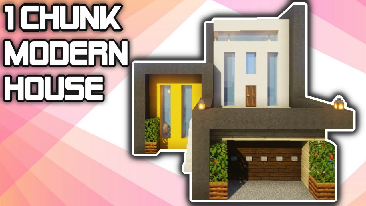 Minecraft Tutorial: How to Build A Simple 1 Chunk Modern House! - YouTube