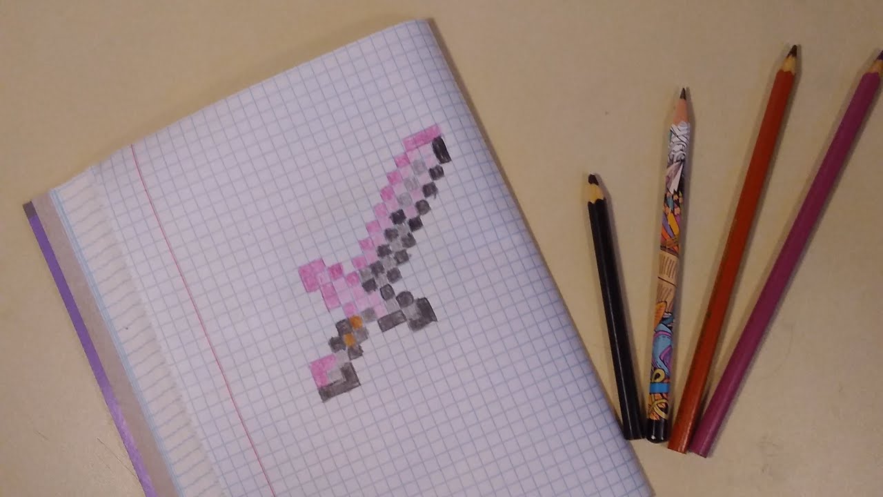 Рисуем незеритовый меч из майнкрафта урок 18. Netherite sword from ...